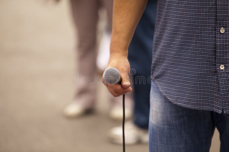 Reporter stock photo. Image of newspaper, microphone - 29337746