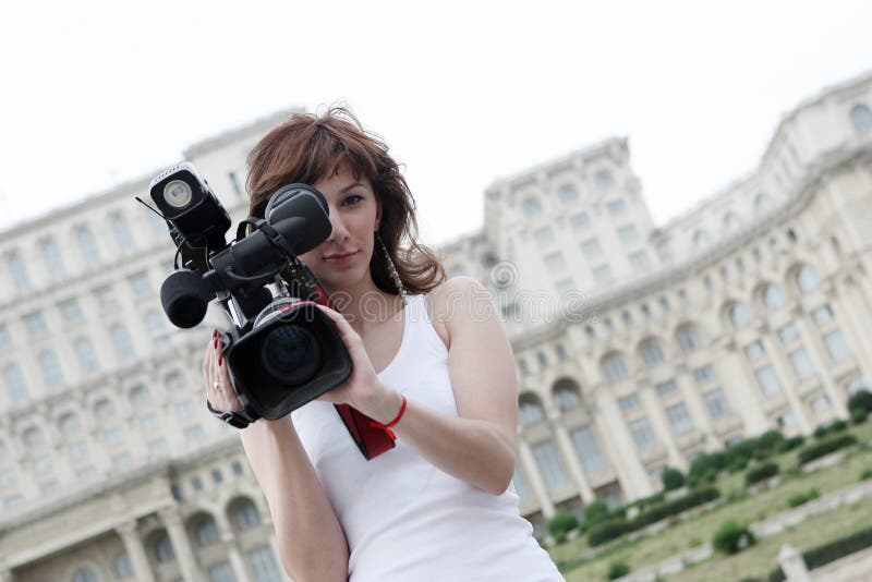 Reporter stock photo. Image of journalism, attract, house - 5924018