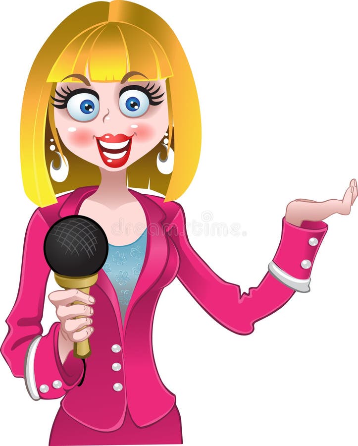 Reporter girl stock vector. Illustration of girl, good - 10351749