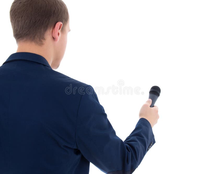 Hand of a Reporter Holding a Microphone Stock Photo - Image of ...