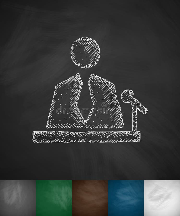 Reporter icon stock vector. Illustration of design, education - 61450600