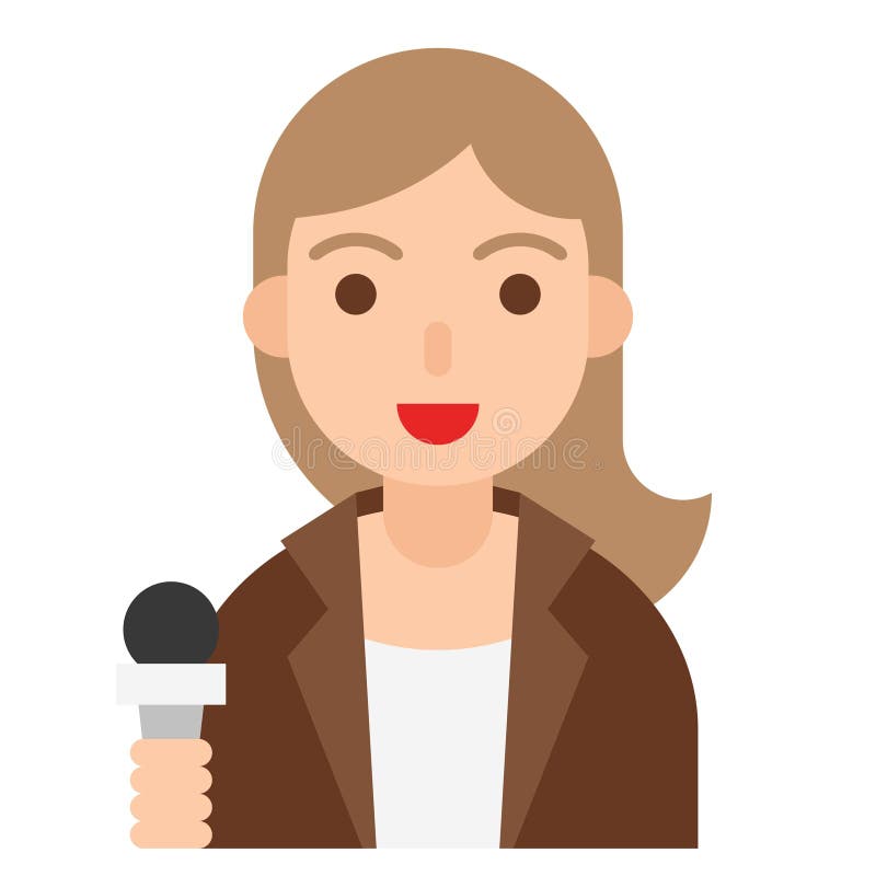 Reporter Icon, Simple Style Stock Vector - Illustration of icon ...