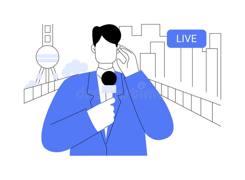 Reporter Isolated Cartoon Vector Illustrations. Stock Vector ...