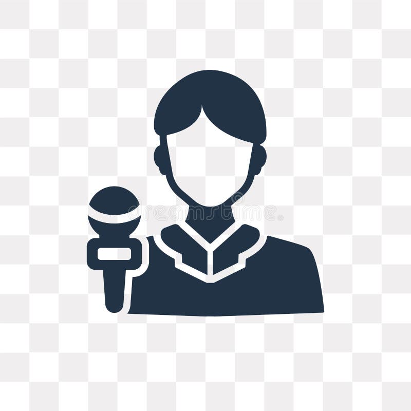 Reporter Vector Icon Isolated on Transparent Background, Reporter ...