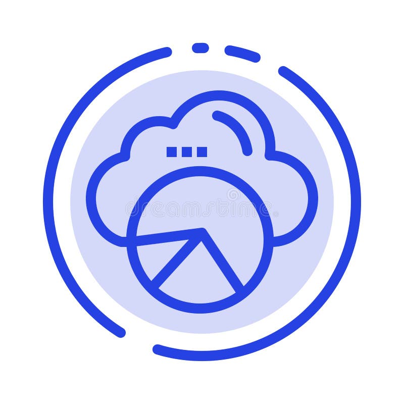 Reporting, Cloud, Data Science, Cloud Science Blue Dotted Line Line ...