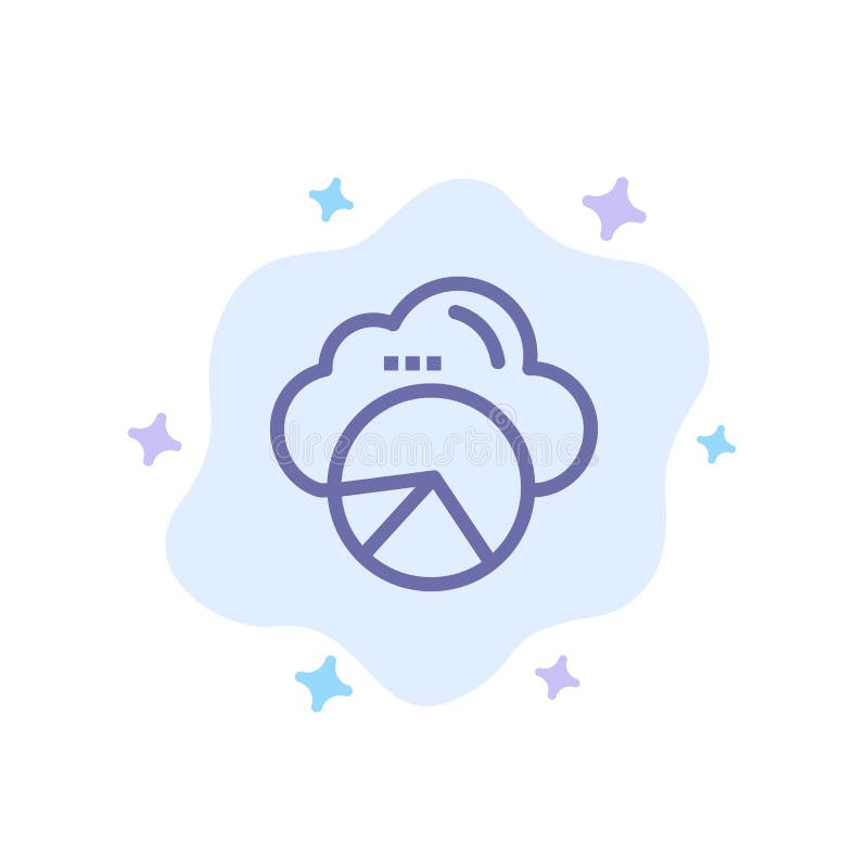 Reporting, Cloud, Data Science, Cloud Science Blue Icon on Abstract ...