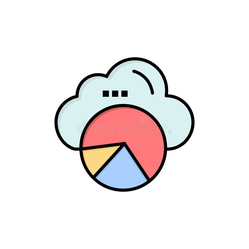 Reporting, Cloud, Data Science, Cloud Science Flat Color Icon. Vector ...