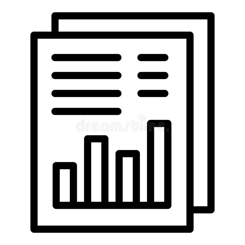 Reporting Document Icon Outline Vector. Business Report Stock Vector ...