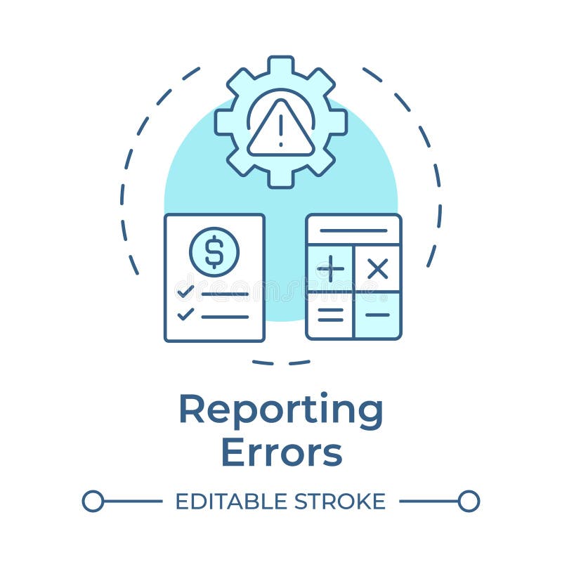 Reporting Errors Soft Blue Concept Icon Stock Vector - Illustration of ...
