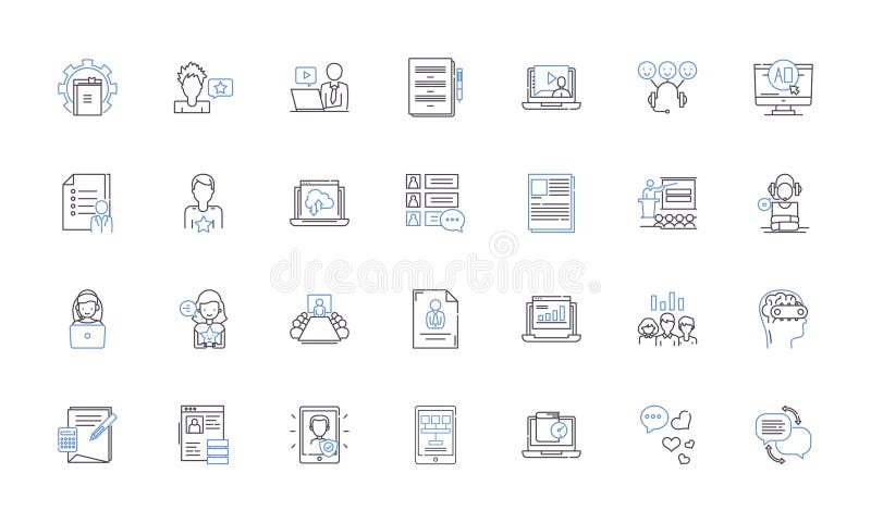 Reporting Format Line Icons Collection. Clarity, Consistency, Precision ...