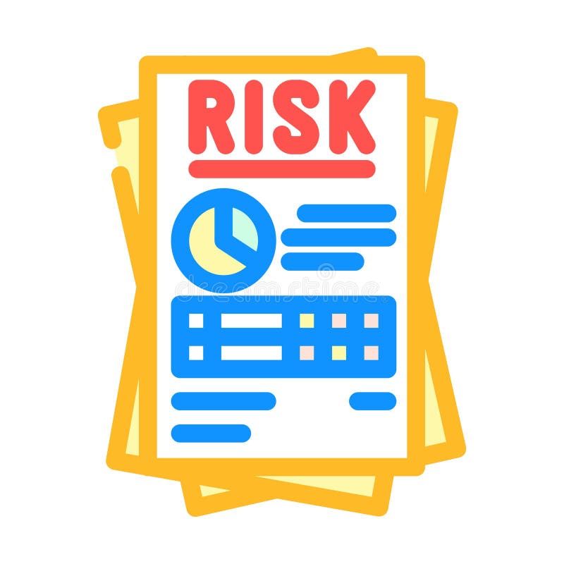 Reporting Risk Color Icon Vector Illustration Stock Vector ...
