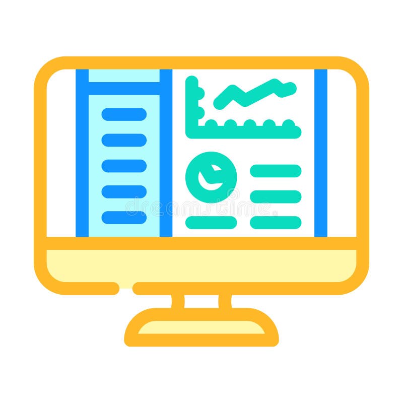 Reporting System Color Icon Vector Illustration Stock Vector ...