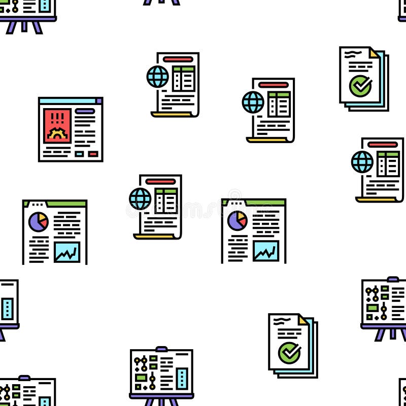 Reports Documentation Vector Seamless Pattern Stock Vector ...