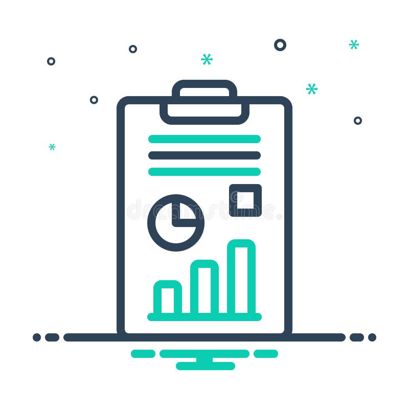 Mix Icon for Reports, Analysis and Marketing Stock Vector ...