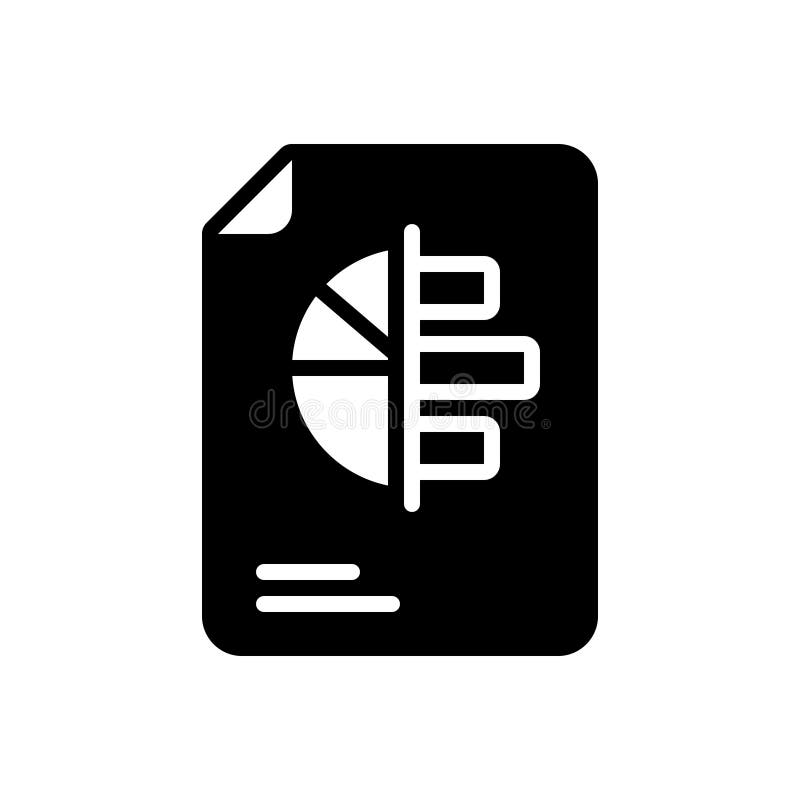 Black Solid Icon for Reports, Statistics and Marketing Stock Vector ...