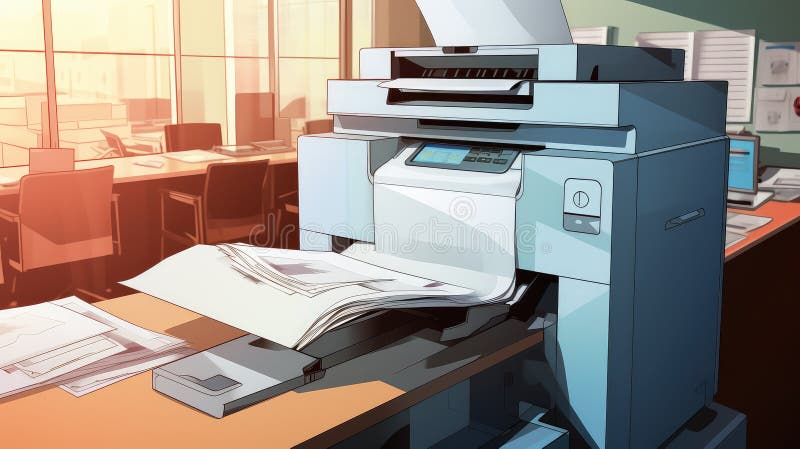 Reports office paper stock illustration. Illustration of management ...