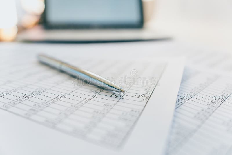 Reports and Plans on the Desk in the Office. Stock Image - Image of ...