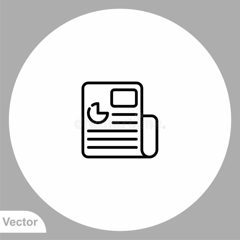 Reports Vector Icon Sign Symbol Stock Vector - Illustration of icon ...