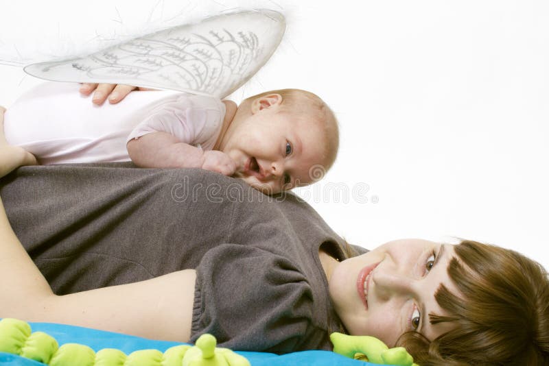 Reposing angel stock photo. Image of delight, family - 17367496