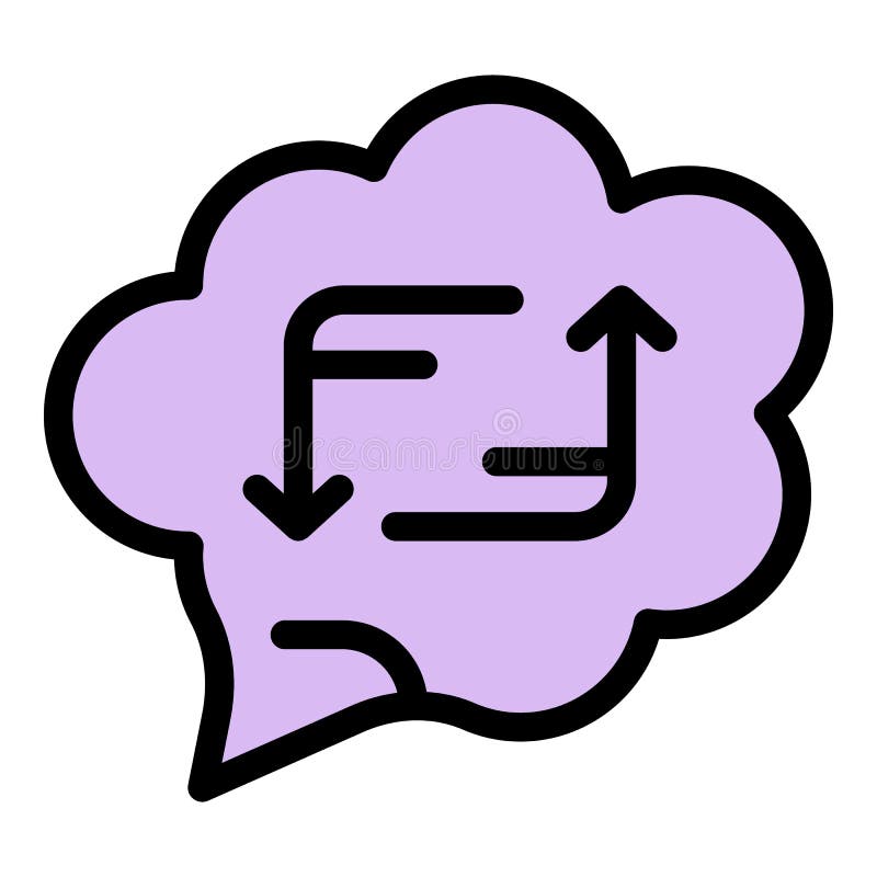 Repost Button Icon Color Outline Vector Stock Illustration ...