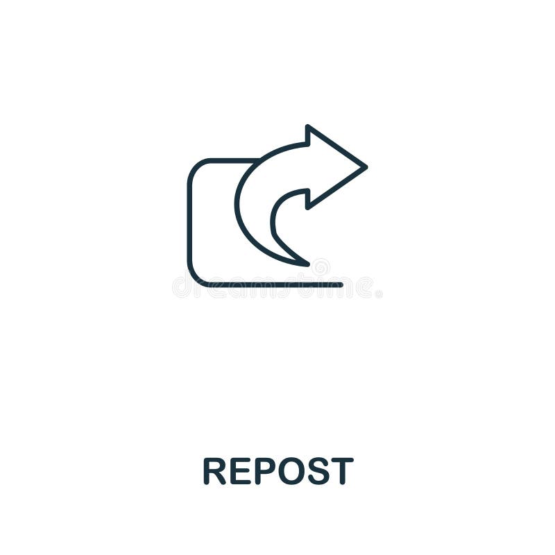 Repost Icon. Simple Element from Social Media Collection. Creative ...