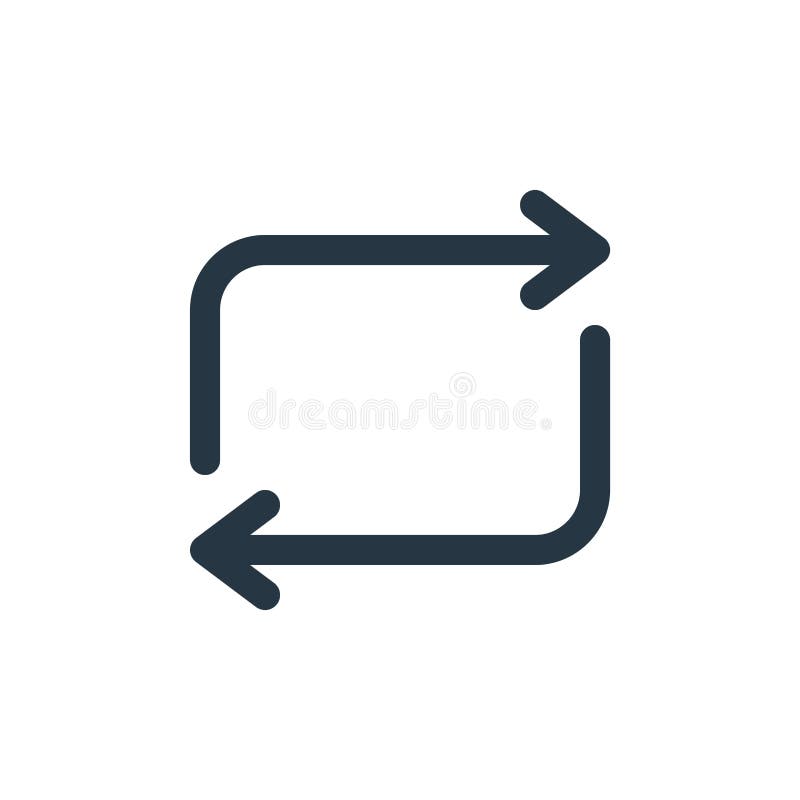 Repost Icon Vector from User Interface Concept. Thin Line Illustration ...