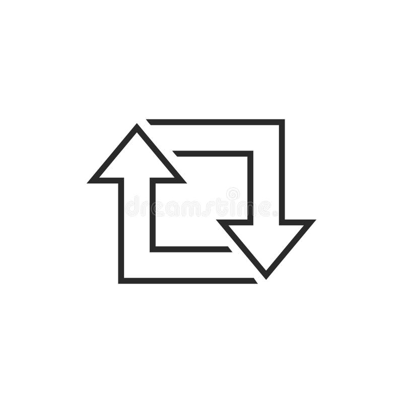 Repost Line Icon, Repost Symbol, Repost Sign. Vector Illustration Stock ...