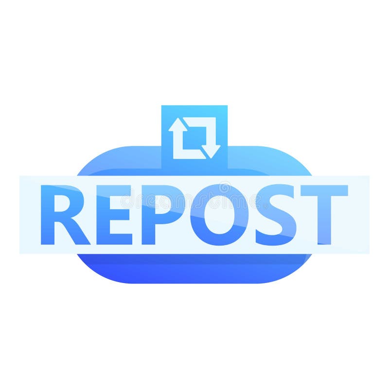 Repost Millennial Icon, Cartoon Style Stock Vector - Illustration of ...