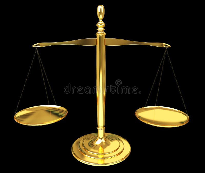 Representación De Las Balanzas 3D De La Justicia Stock de ilustración ...