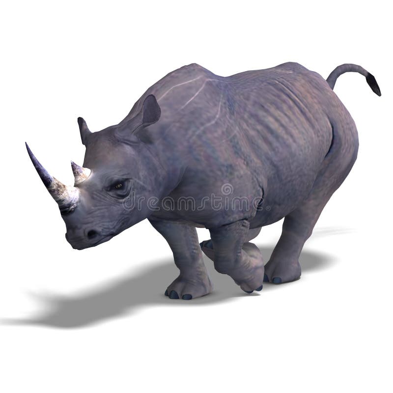 Representación Del Rinoceronte Stock de ilustración - Ilustración de ...