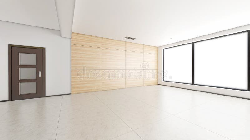Representación Interior De Un Cuarto Vacío Stock de ilustración ...