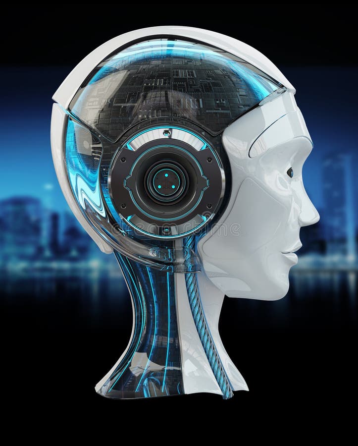Representación Principal De La Inteligencia Artificial 3D Del Cyborg ...
