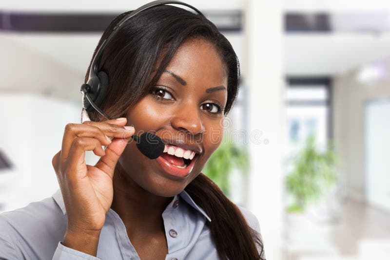 Representante Del Cliente En El Trabajo Foto de archivo - Imagen de ...