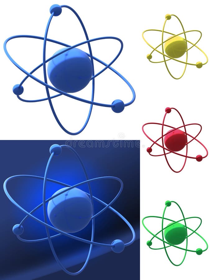 Representation Of An Atomic Structure Stock Illustration - Illustration ...