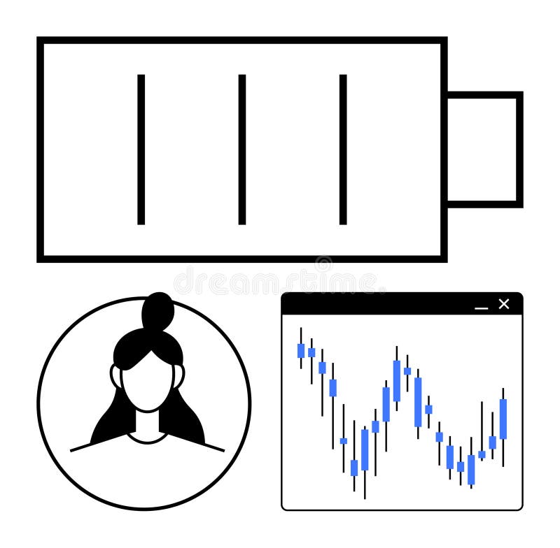 Representation of Battery Level, Female User Profile, and Financial ...