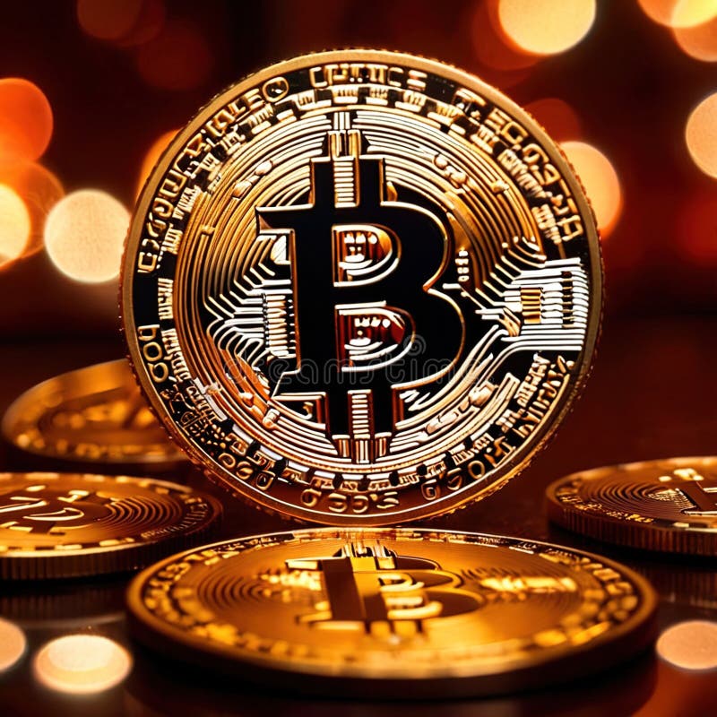 Representation of Bitcoin Digital Cryptocurrency through Golden Coin ...