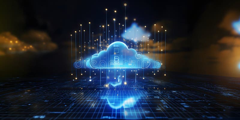 Representation of Blockchain and Big Data . Cloud Computing Network Internet Storage Stock ...