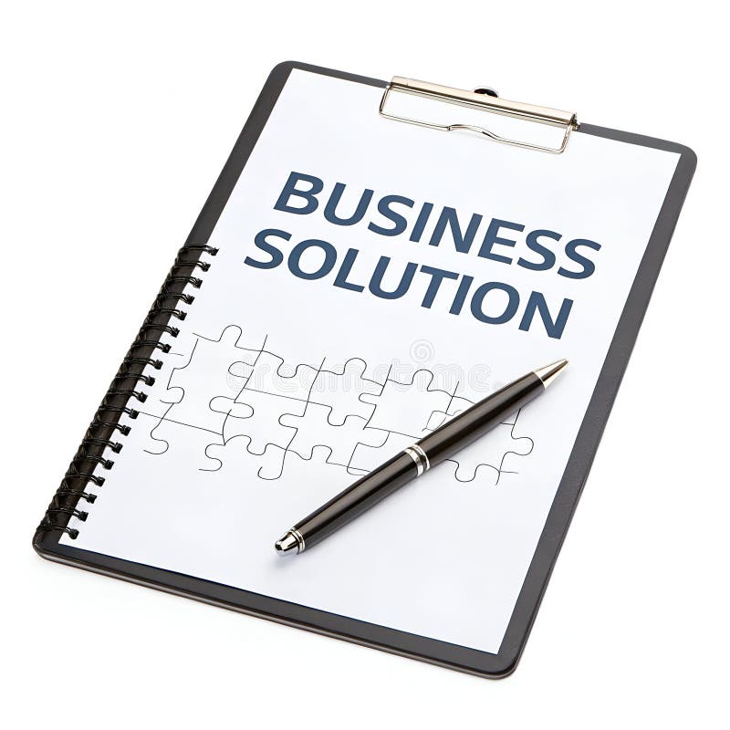 Business Solution Concept Isolated on White Background Stock ...