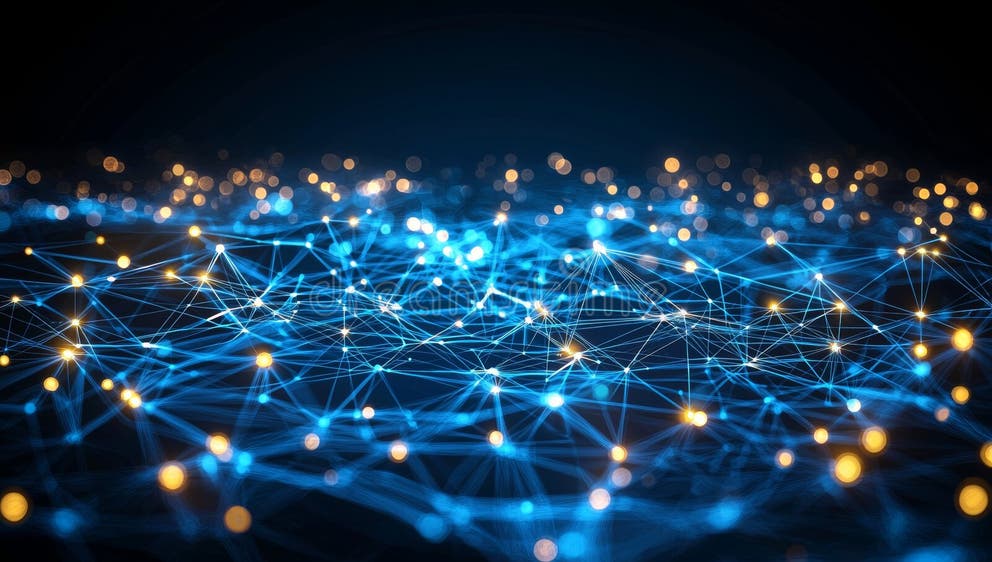 Representation of Communication in the Form of Interconnected Dots on a ...