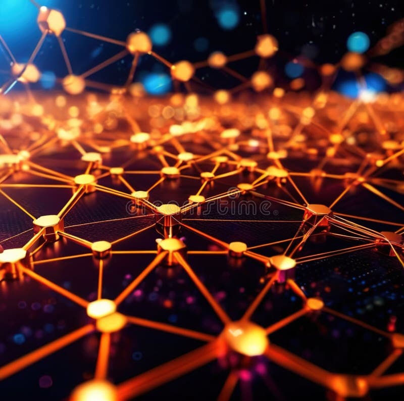 Representation of Digital Blockchain with Glowing Energy Data ...