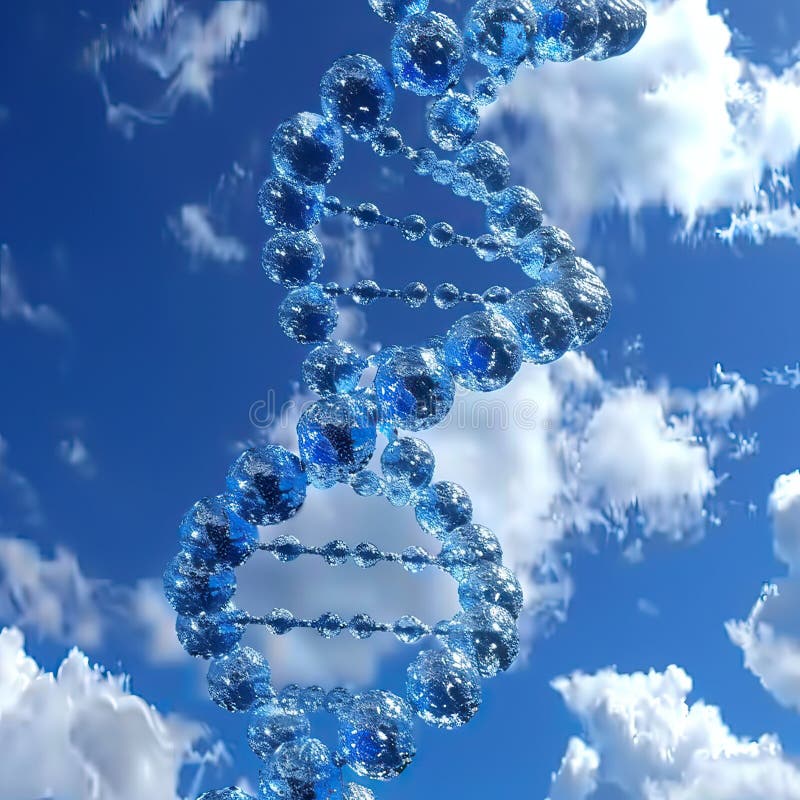 A Representation of a DNA Structure Against the Backdrop of the Sky ...