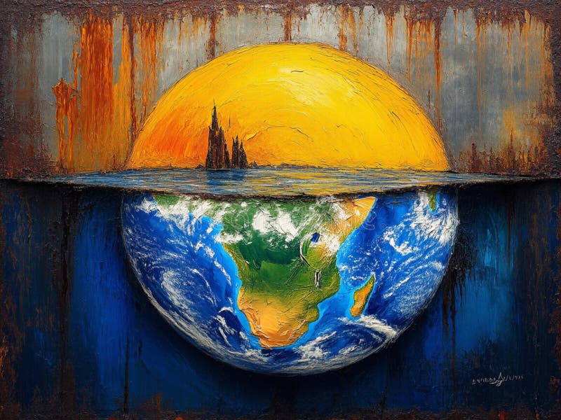 Divided Earth stock illustration. Illustration of undefined - 364767069