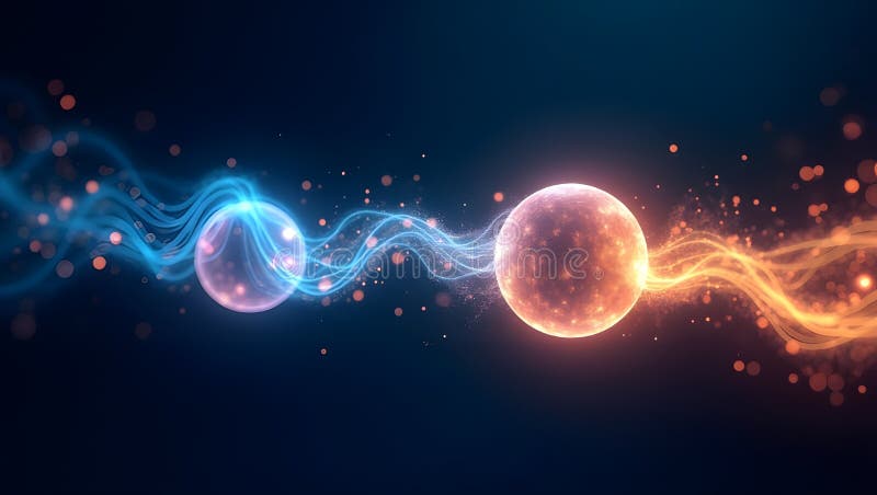 A Representation of Energy Transfer with Glowing Particles Moving ...