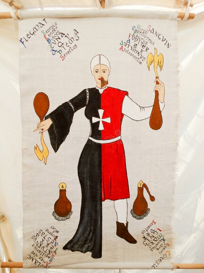 The Four Types of Character in Medieval Times Stock Image - Image of ...