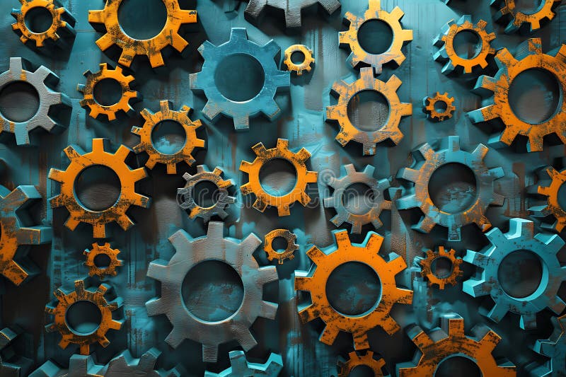 Representation of Gears for Automation Featuring Various Shapes and ...