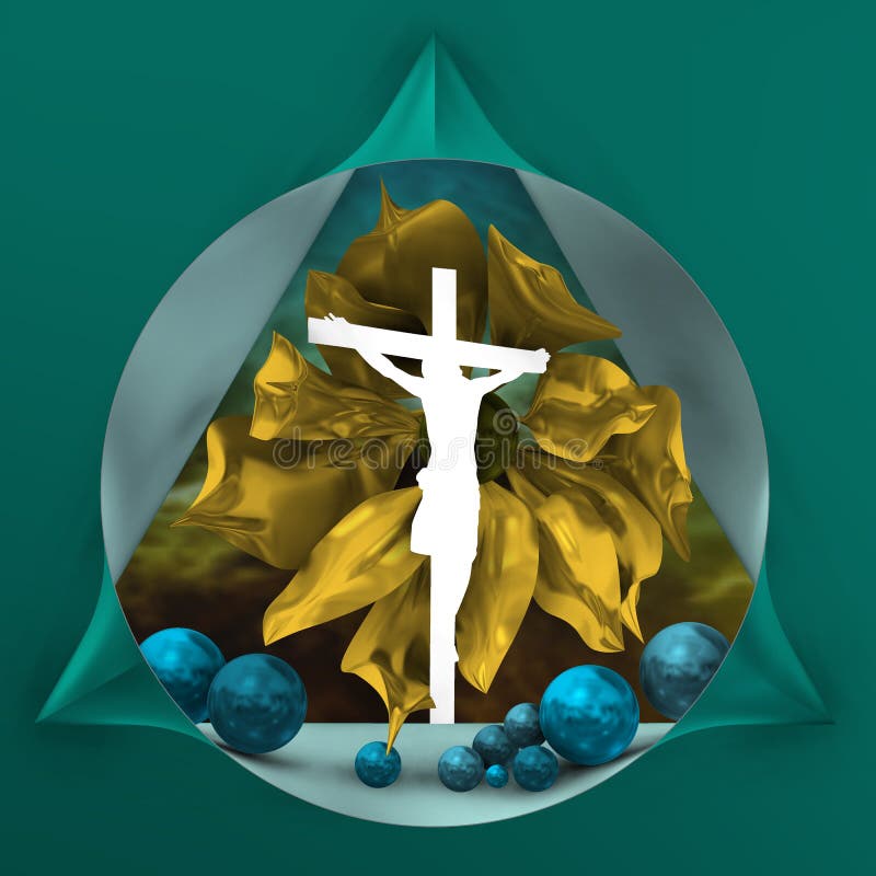 Representation of the Holy Trinity with Blue Spheres. Stock ...