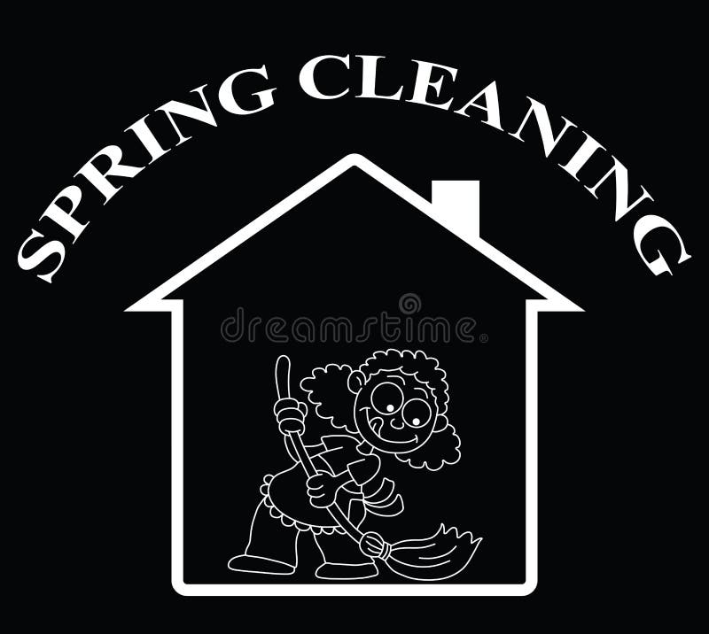 Home spring clean stock vector. Illustration of domicile - 100434552