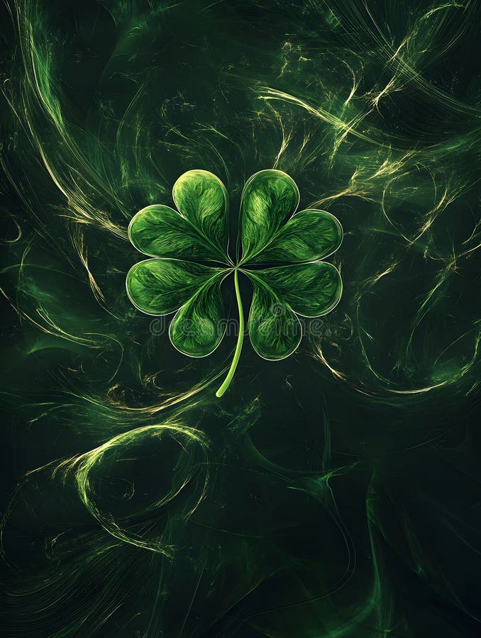 Representation of Irish Luck in the Form of a Four-leaf Clover with ...