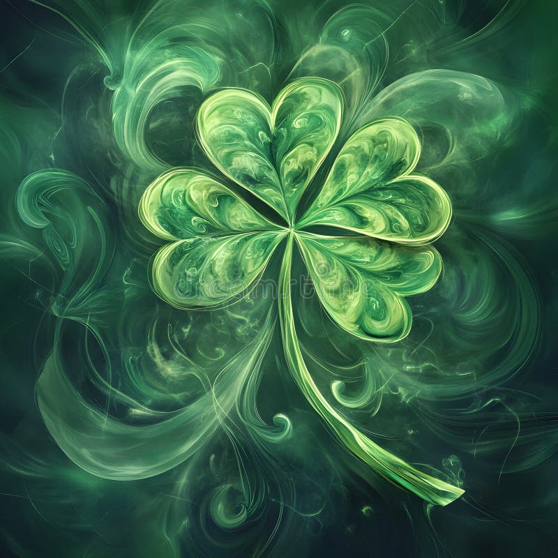 Representation of Irish Luck in the Form of a Four-leaf Clover with ...