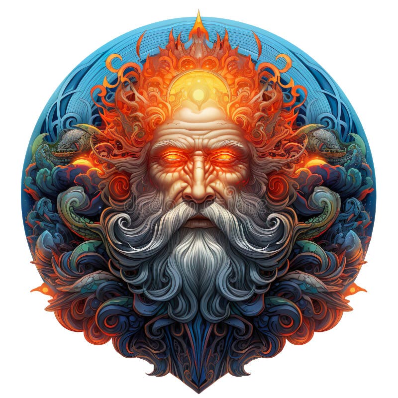 Representation in a Logo Format of a Psychedelic Divine Cosmic Trippy ...